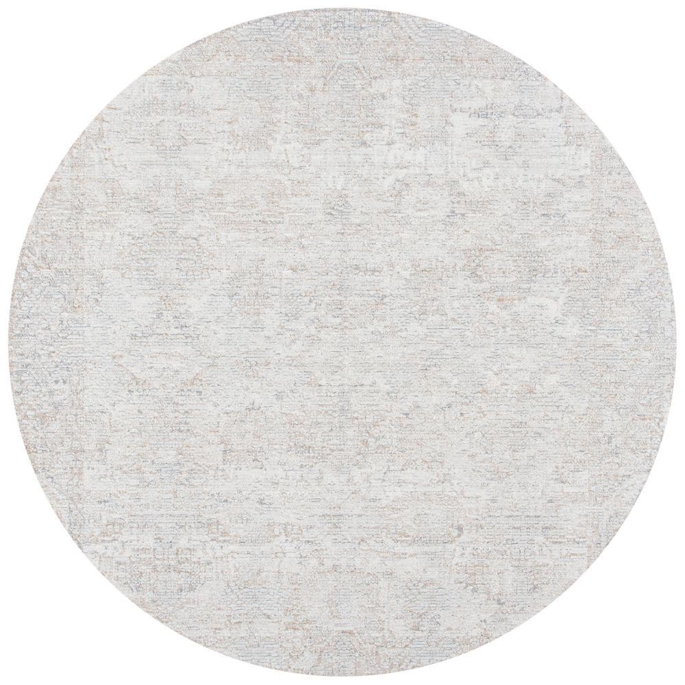 SAFAVIEH Martha Stewart Sabrina 7 ft. x 7 ft. Light Gray/Beige ...