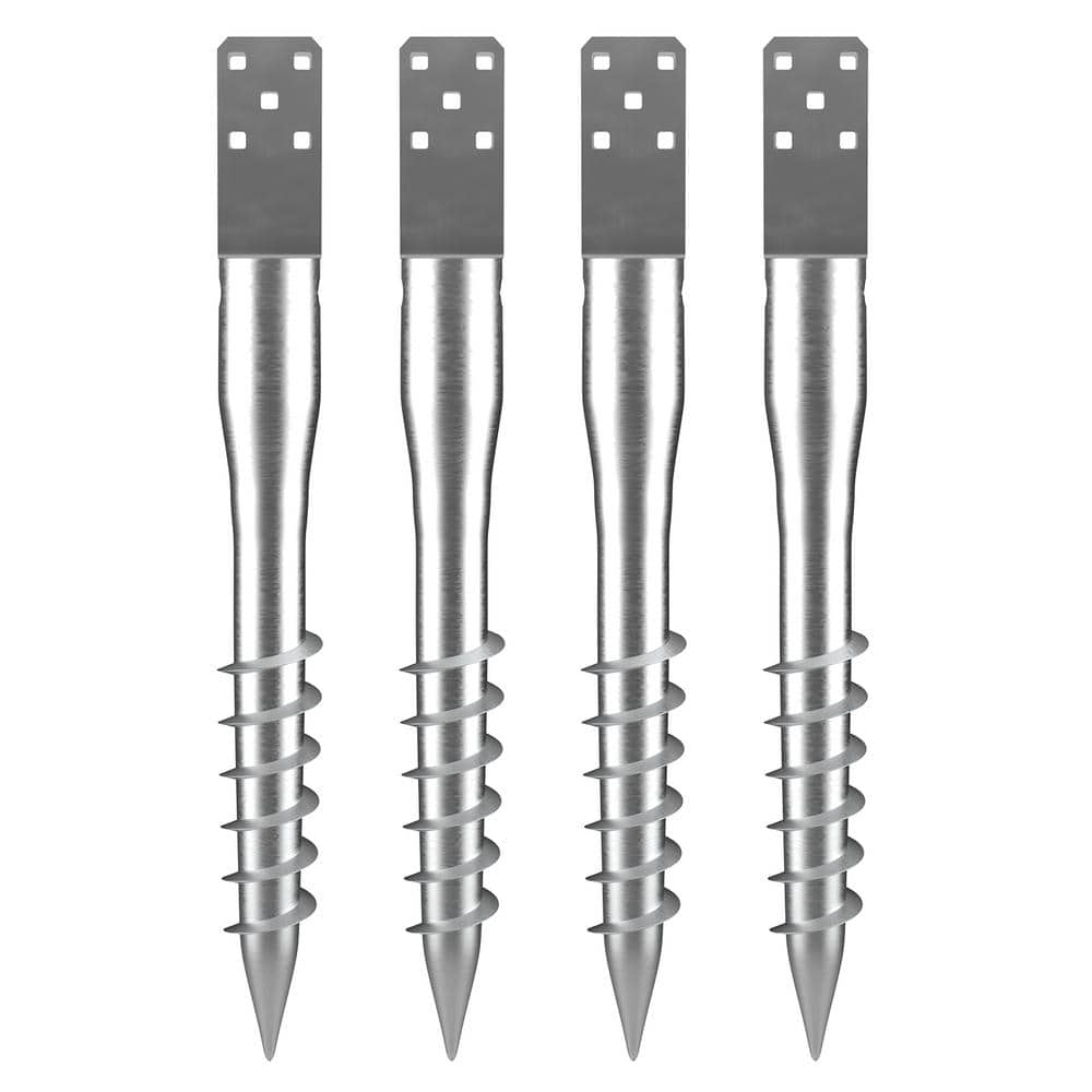 SVOPES No Dig Ground Anchor, 4 Pack 3.94 in. x 2.76 in. x 27.56 in. DIY ...