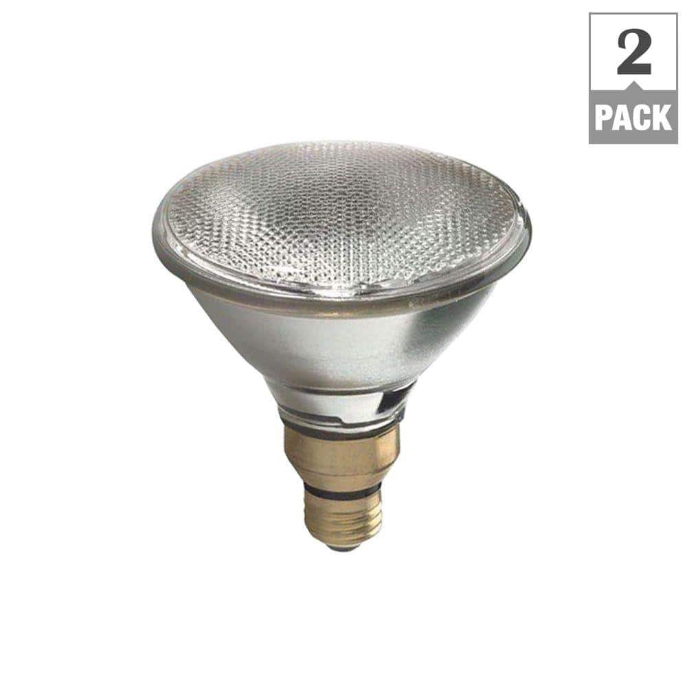 GE 100W Equivalent Halogen PAR38 7-Year Long Life Flood Light Bulb (2 ...