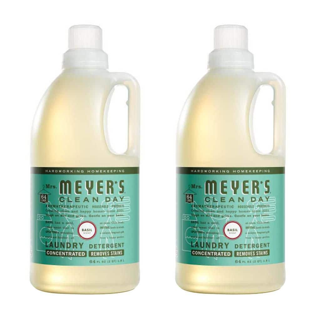 Mrs. Meyer's Clean Day 64 oz. Basil Scent Liquid Laundry Detergent 64 ...