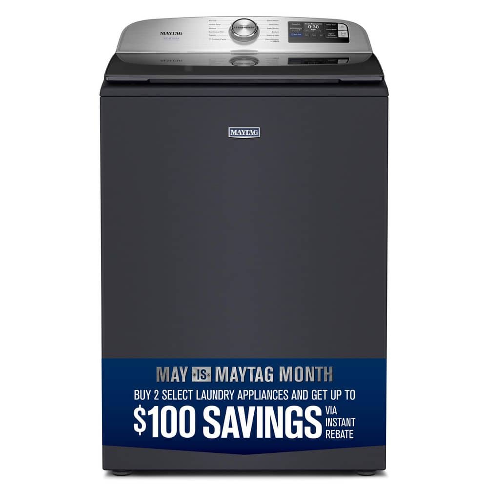 Maytag 5.3 cu. ft. Pet Pro Top Load Washer in Midnight Steel with ...