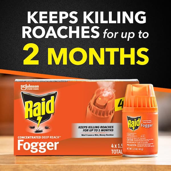 Raid 1.5 oz. Concentrated Deep Reach Fogger, 4 Cans 377975 - The Home Depot