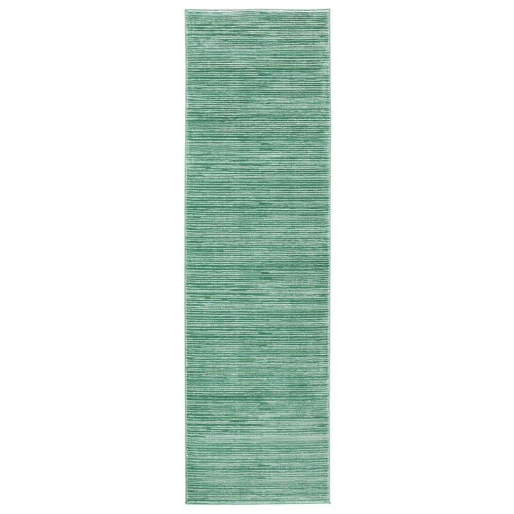 SAFAVIEH Vision Light Green 2 ft. x 8 ft. Solid Marle Runner Rug ...