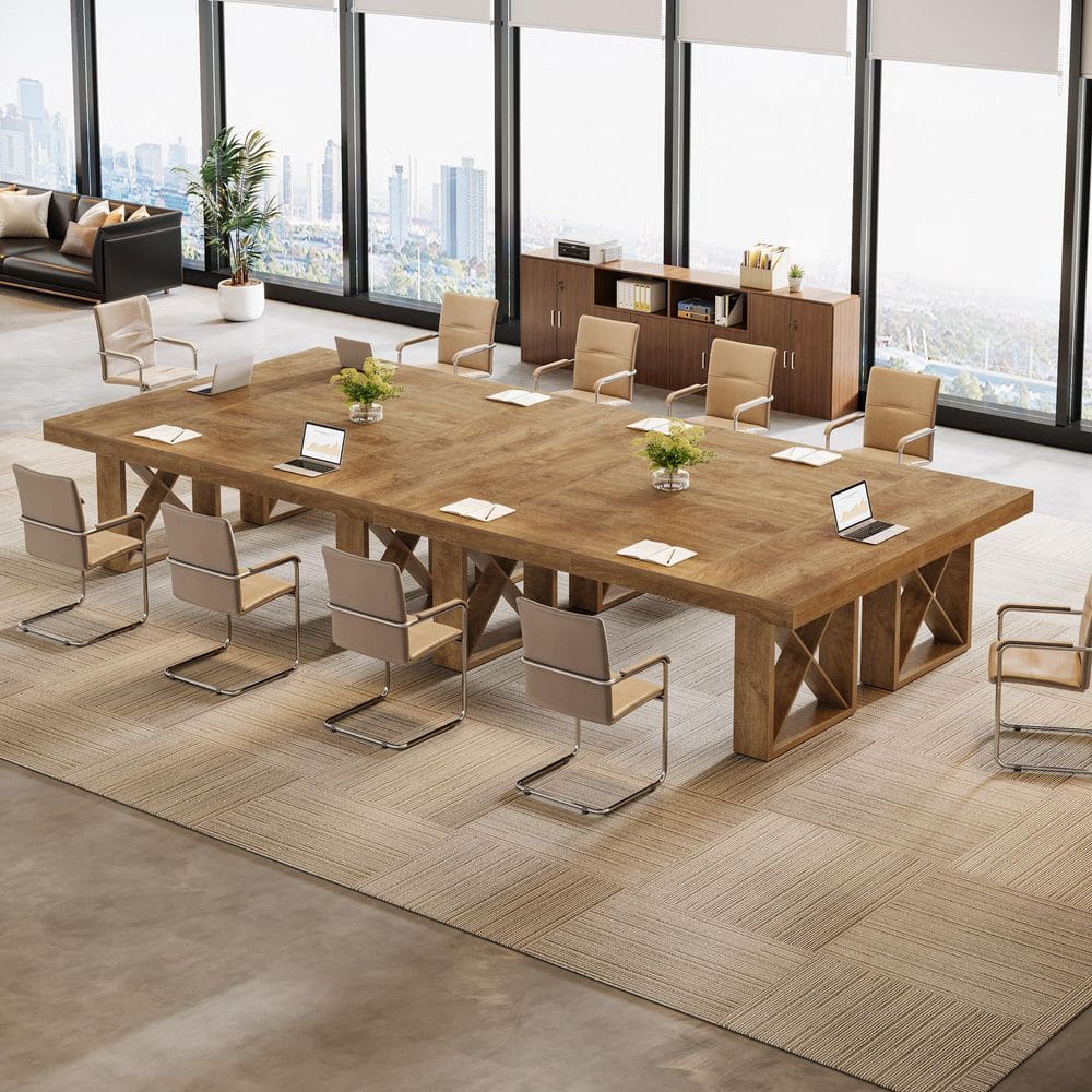 BYBLIGHT Moronia 63 in. Rectangle Conference Table for 6-8 People ...