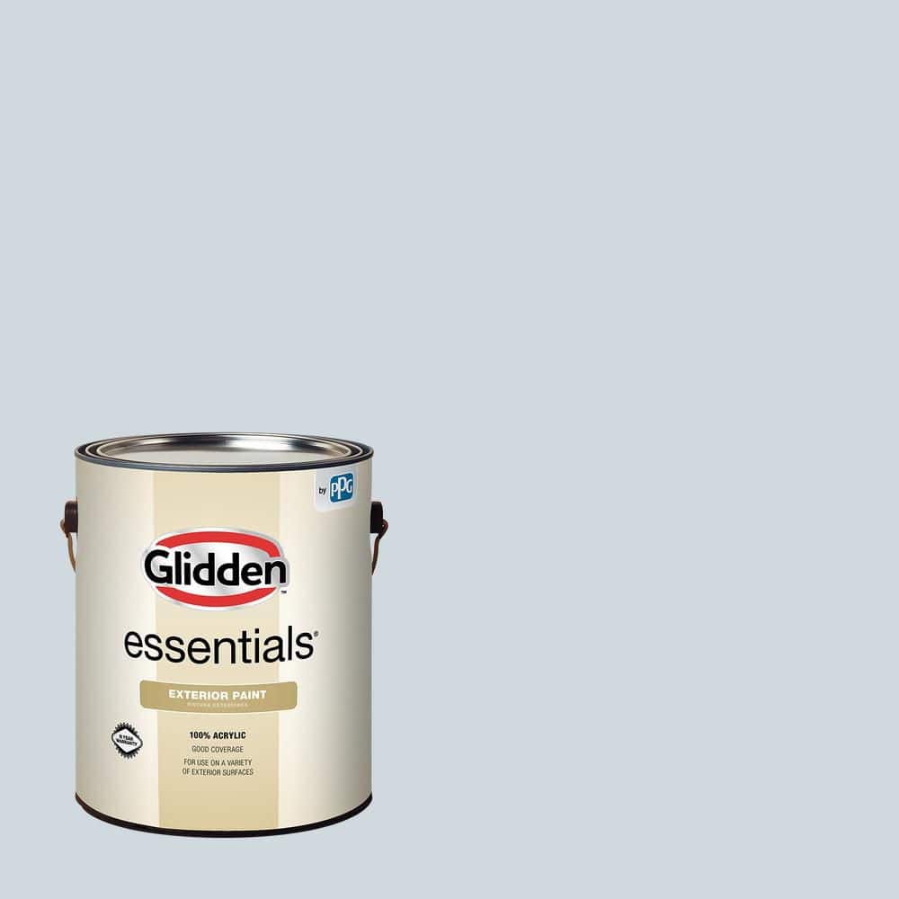 Glidden Essentials 1 gal. PPG1040-1 Zen Flat Exterior Paint PPG1040-1EX ...