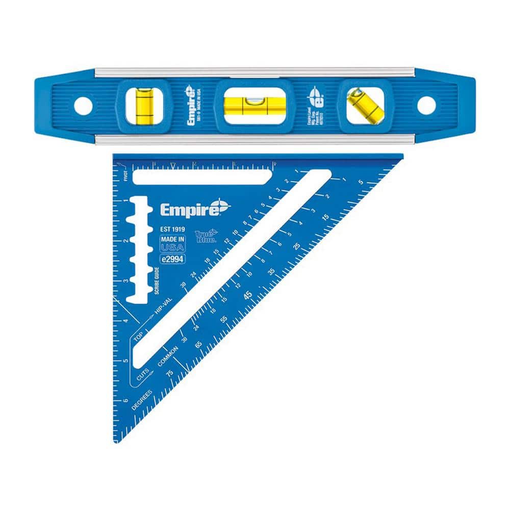 Empire 9 in. Torpedo Level with 7 in. Aluminum Rafter Square 587 24 E2994 The Home Depot