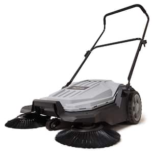 DAPPER SUPPLY Walk-Behind Outdoor Hand Push lawn Sweeper 3.5 cu. ft ...