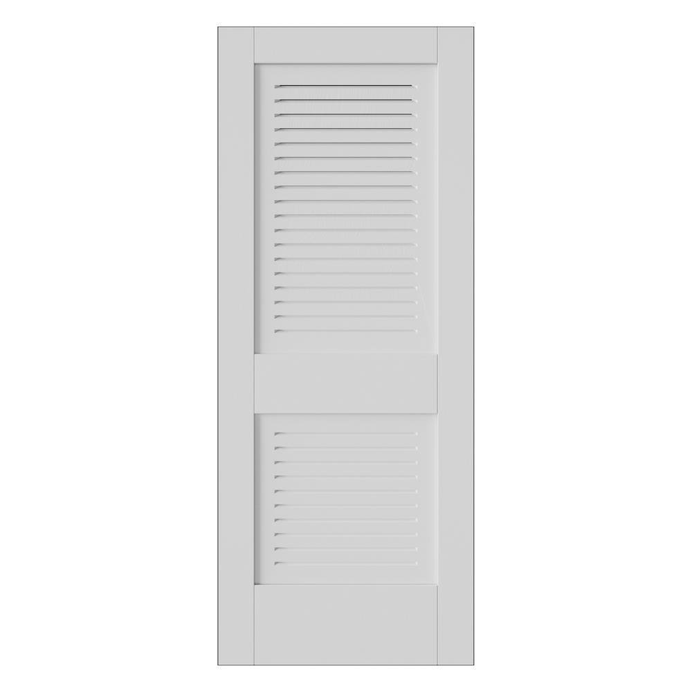 JELD-WEN 32 in. x 80 in. 2 Panel Solid Core White Primed MDF Wood ...