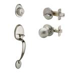 Copper Creek Colonial Satin Stainless Door Handleset and Ball Knob Trim ...