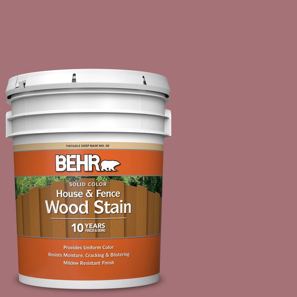 BEHR 5 gal. #S130-5 Heirloom Rose Solid Color House and Fence Exterior ...