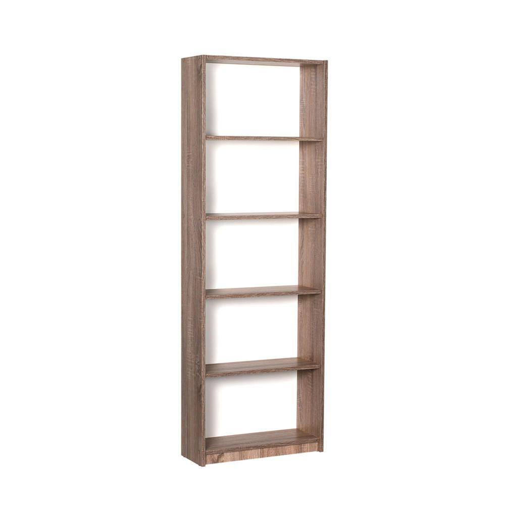 Regency Niche Leona 66.5 in. Latte 5-Shelf Standard Bookcase HDNL5SBKLT ...
