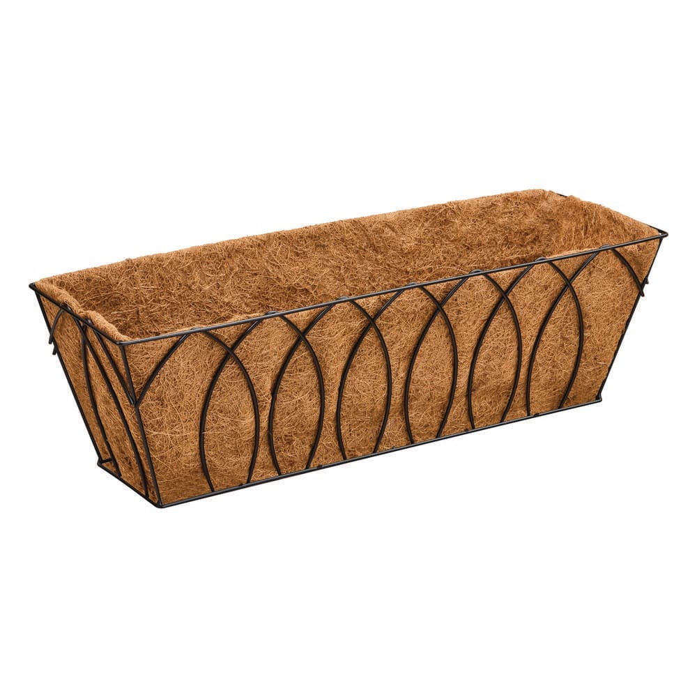 Vigoro Hydrosave Coconut Premium Metal Window Planter (24 in. L x 7.75 ...
