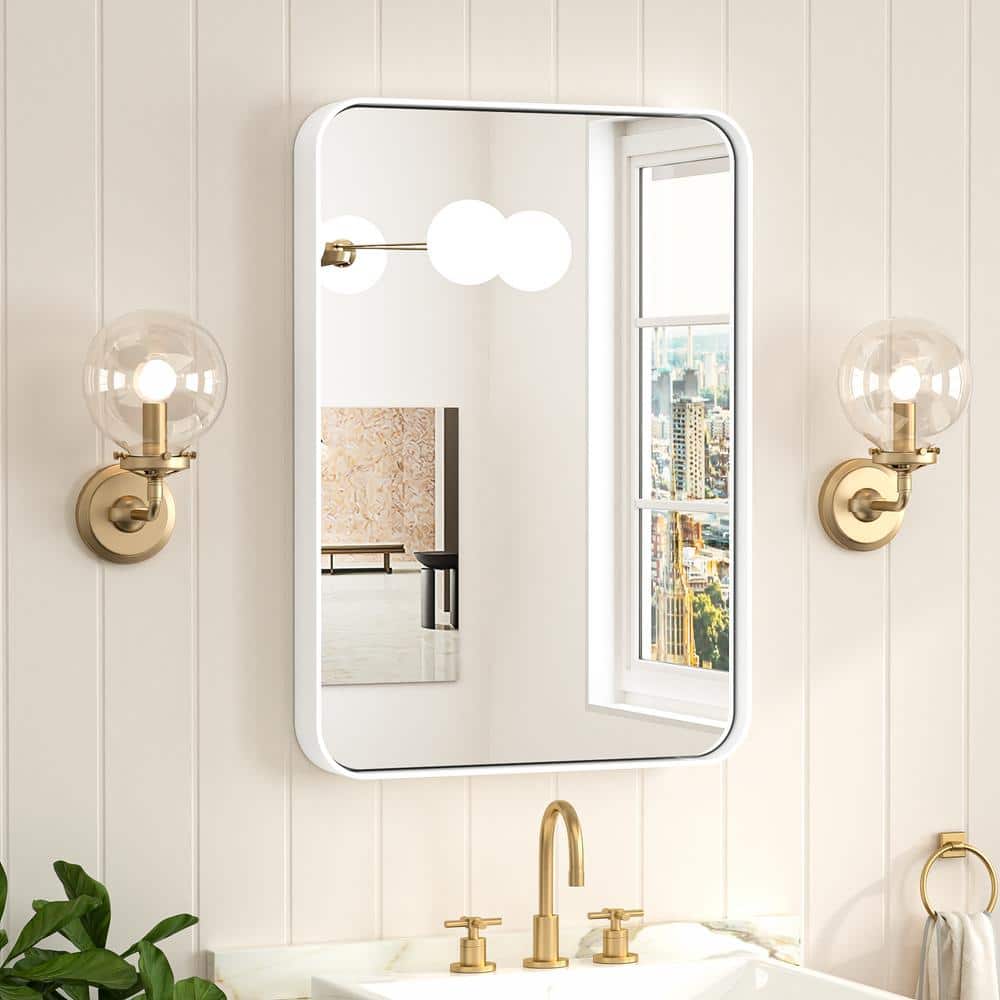 KeonJinn 16 in. W x 24 in. H Modern Rectangular Aluminum Framed Wall ...