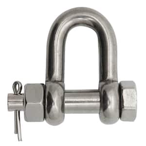 Extreme Max BoatTector Stainless Steel Long D Shackle - 1/4" 3006.8201 ...