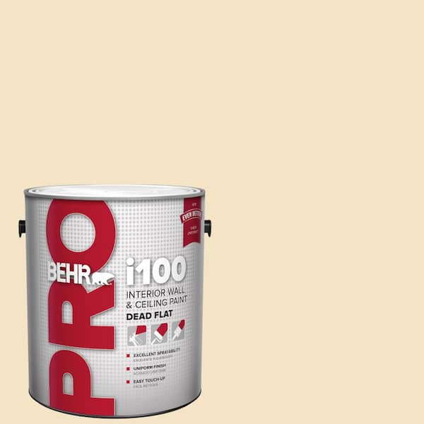 BEHR PRO 1 gal. #PPU6-10 Cream Puff Dead Flat Interior Paint PR10501 ...
