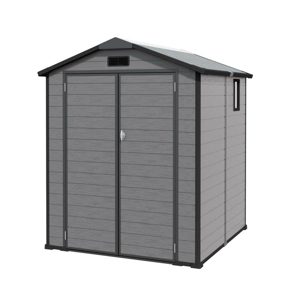 Reviews for IMAGACFUN Outdoor 6 ft. W x 6 ft. D Resin Storage Shed with ...