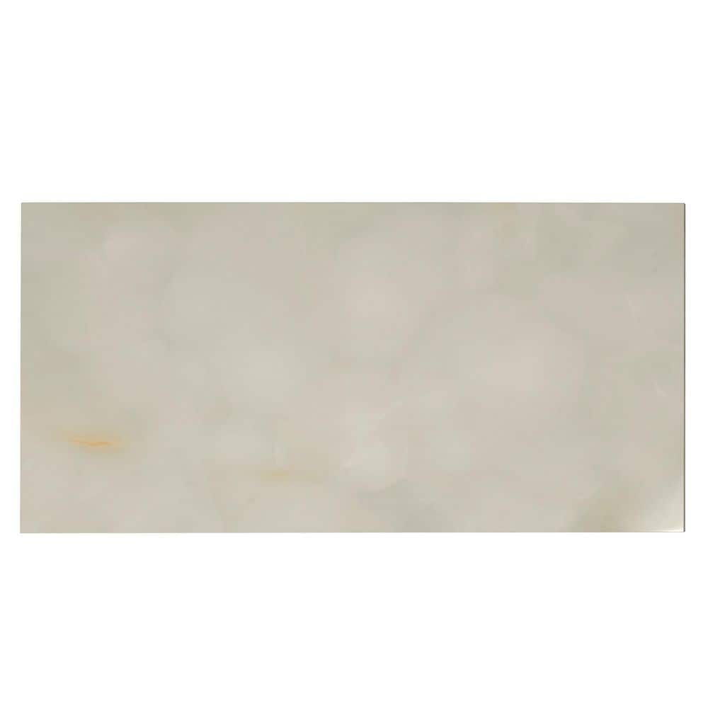 Apollo Tile Splendor 24 in. x 48 in. Lappato Perla Porcelain Onyx Large ...