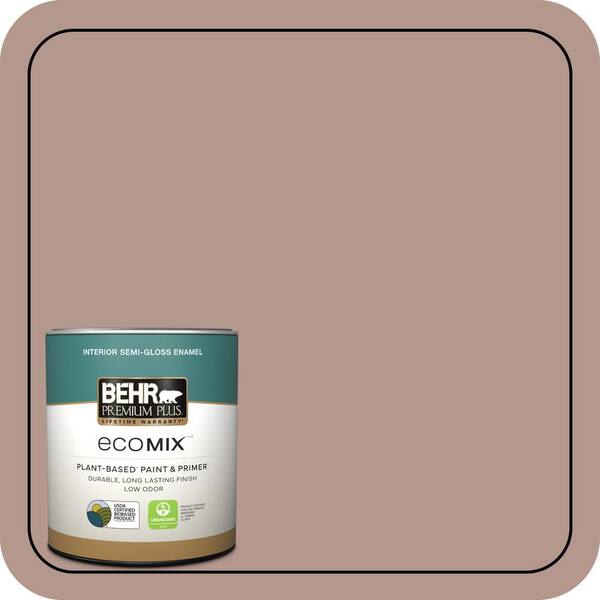 BEHR PREMIUM PLUS 1 qt. #N160-4 Sonora Rose Semi-Gloss Enamel EcoMix ...