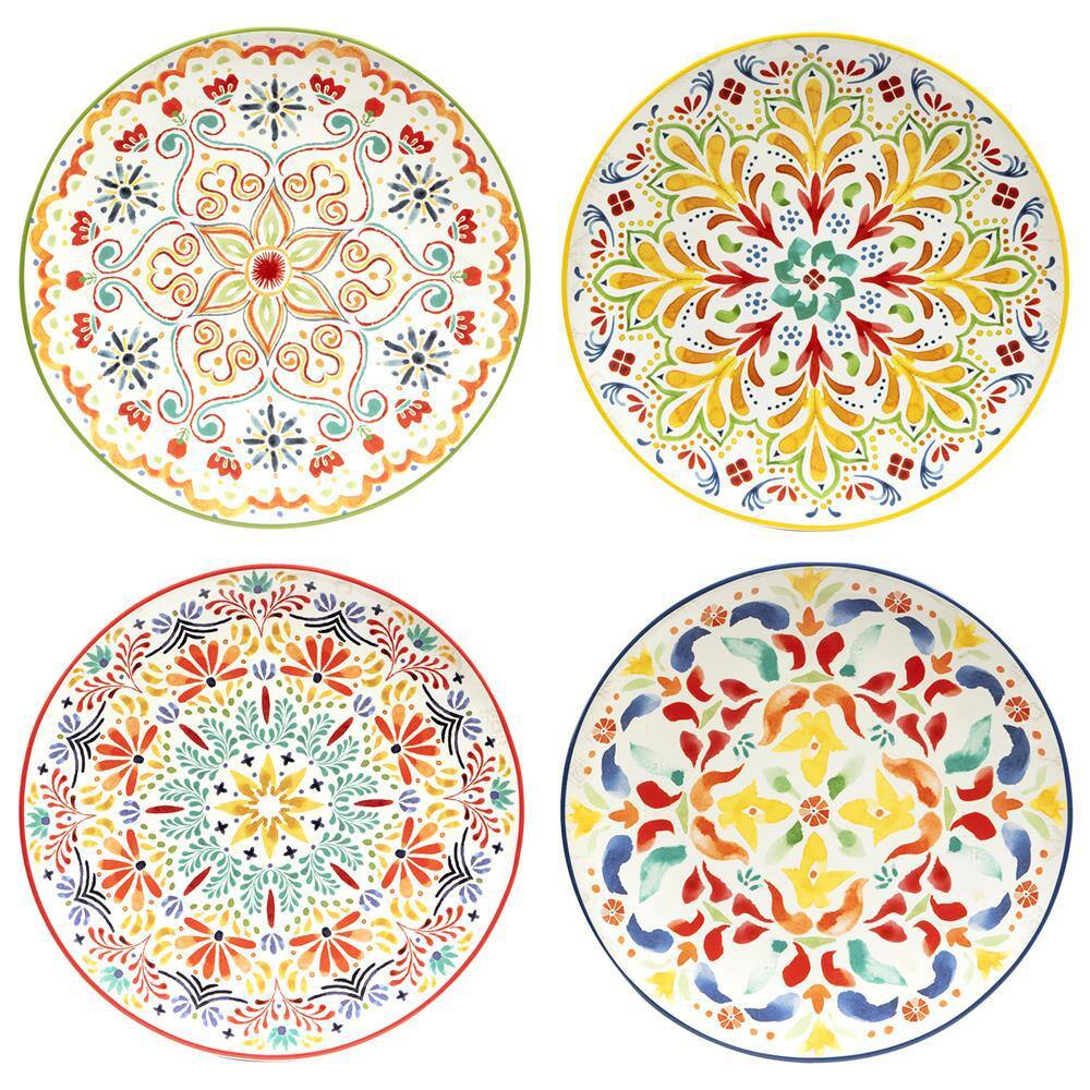 Certified International Sweet and Spicy Assorted Colors Dinner Plate ...