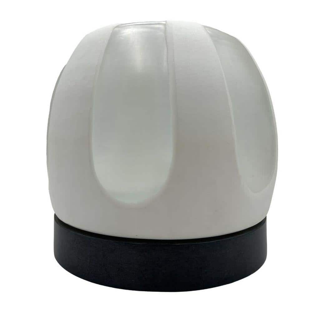 castellousa 9 in. Round White Decorative Glass Round Vase CB-DU16-VS-9 ...