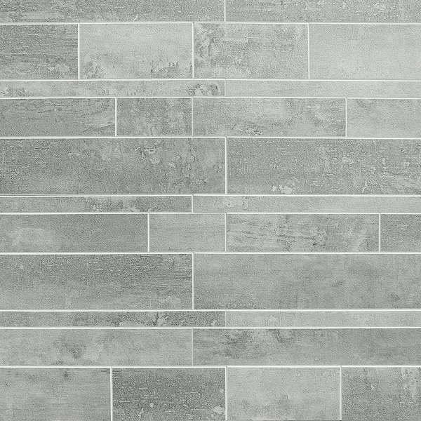 Ivy Hill Tile Luxe Core Railroad Light Gray 4 in. x 0.16 in. SPC Peel ...