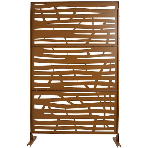 38 in. Cedar Privacy Screen Freestanding Outdoor Air Conditioner Garden ...
