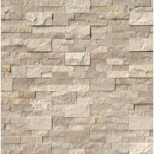 MSI Picasso Ledger Panel 6 in. x 24 in. Splitface Travertine Wall Tile ...