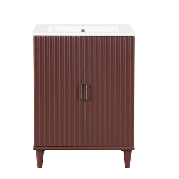 Hooseng 18.3 in. W x 24 in. D x 33.3 in. H Freestanding Bath Vanity in ...