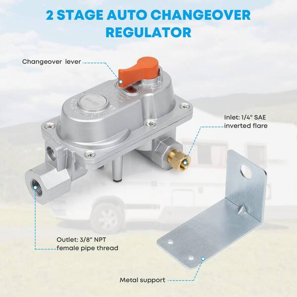 Stanbroil 2-Stage Auto Changeover LP Double-Stage Propane Gas Regulator ...