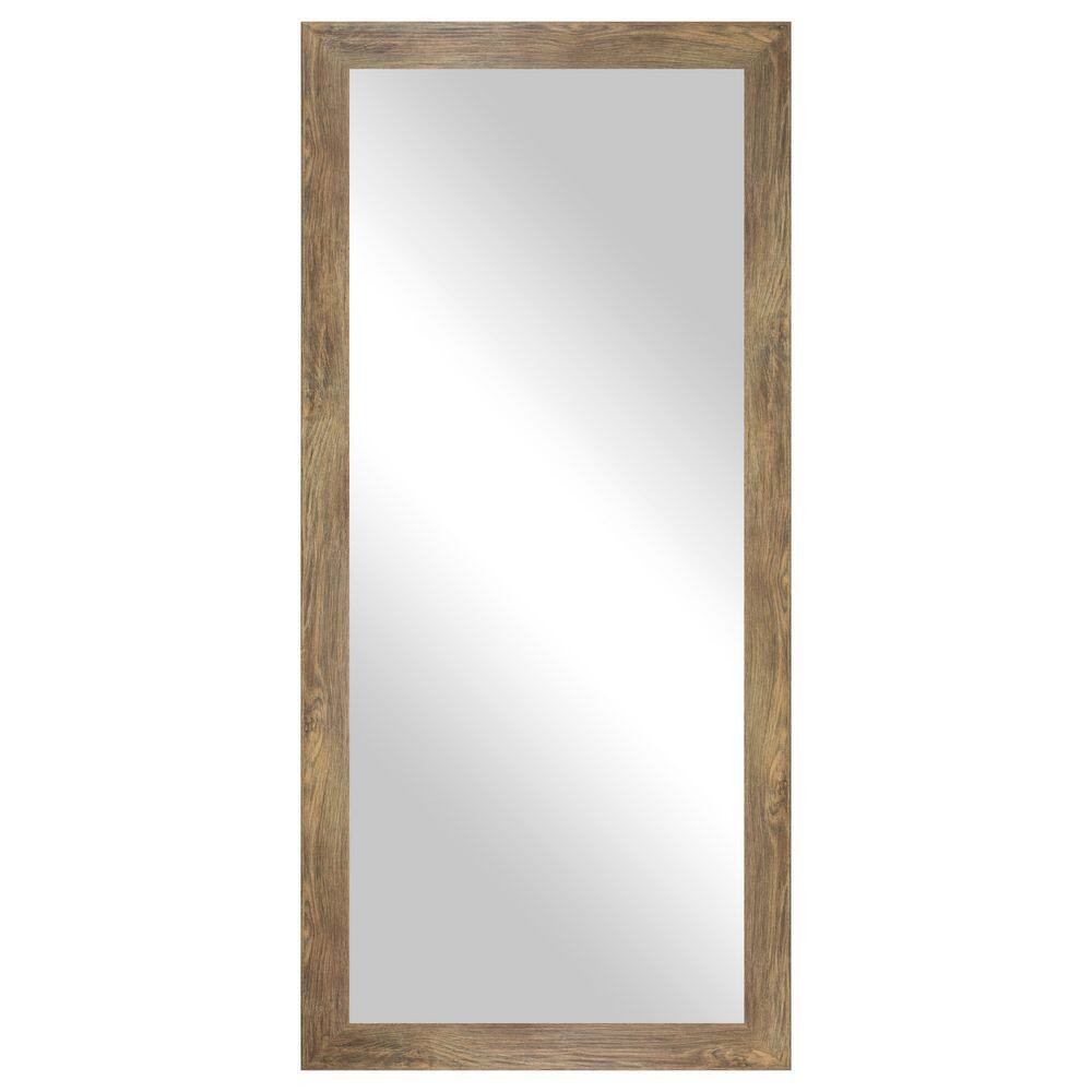 Rayne Mirrors Modern Rustic (78 in. W x 33 in. H) Brown MDF Wide ...
