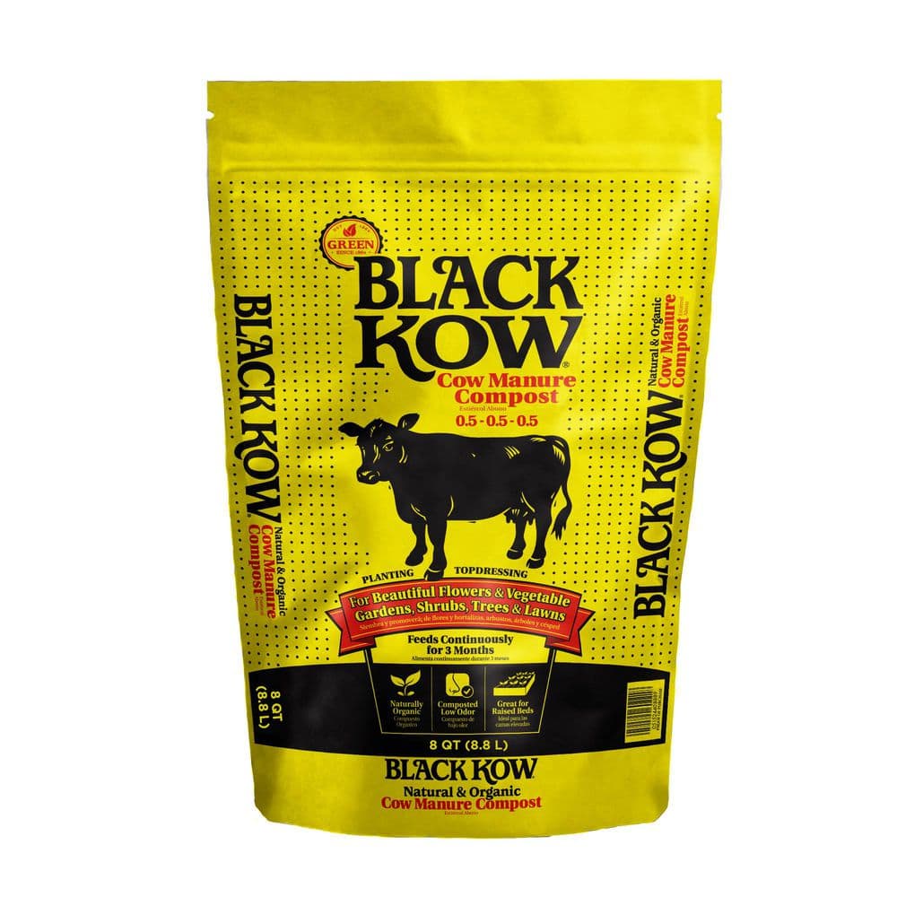 Black Kow 8 qt. Nitrogen Phosphate Composted Cow Manure Plant ...