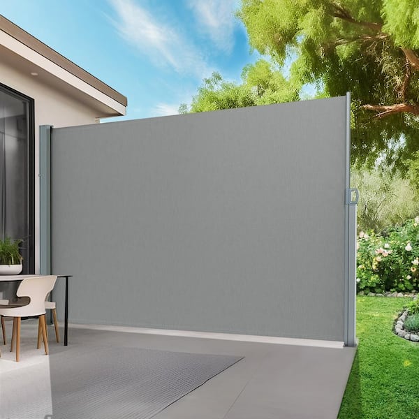 Artpuch 71in. x 138in. Retractable Side Awning Folding Privacy Screen ...