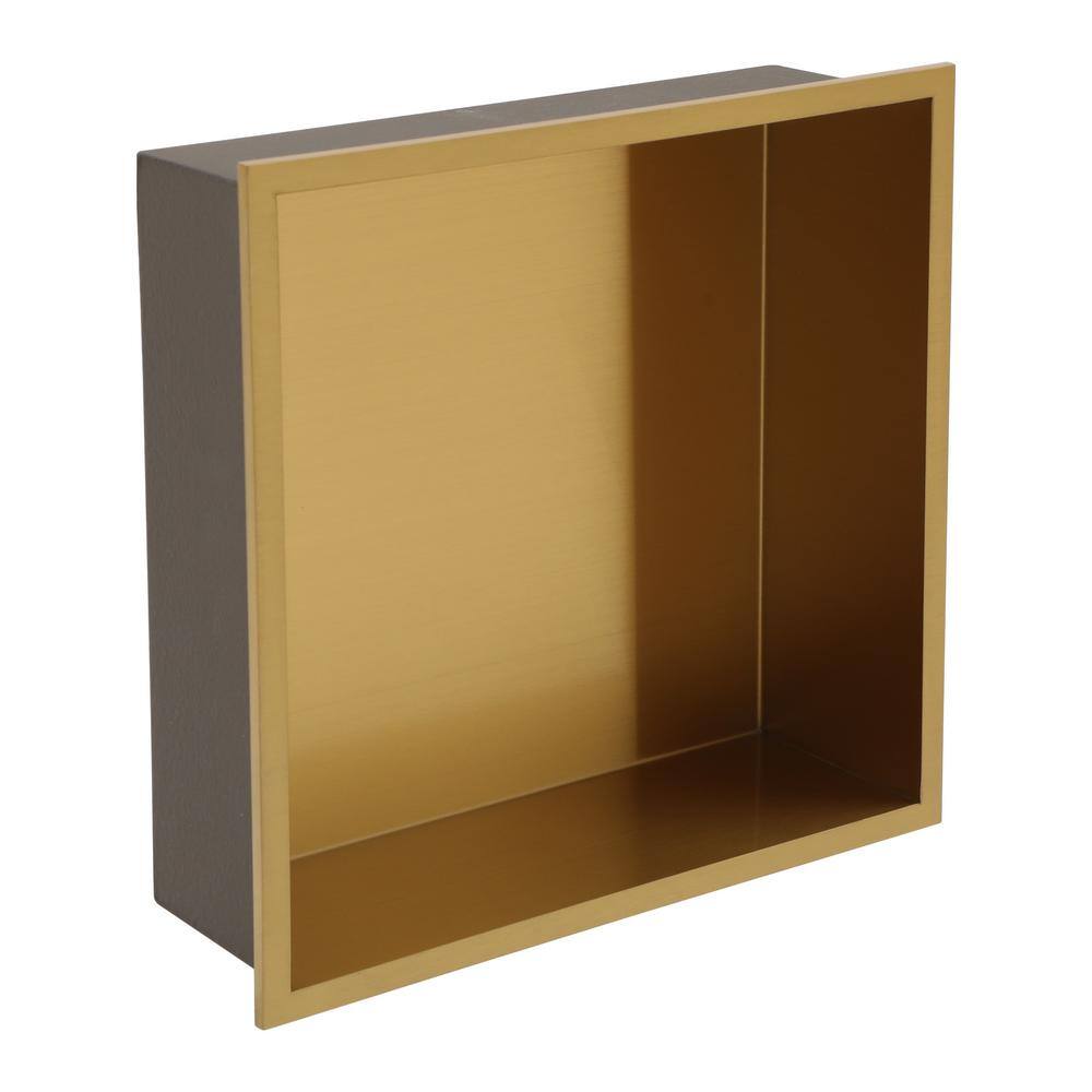 Sarlai 12 in. W x 4 in. H x 12 in. D Stainless Steel Shower Niche Set ...