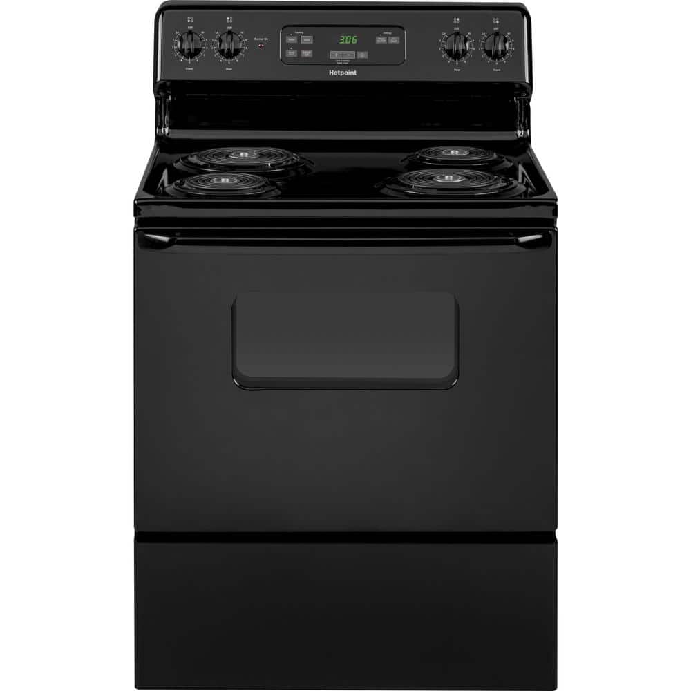 GE Hotpoint 30 in. 4-Burner Element Free-Standing Electric Range in ...
