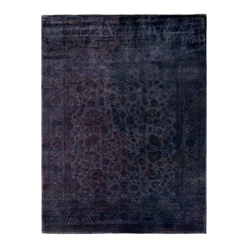 Chloe & Olivia Home Overdyed Gray 8 ft. x 10 ft. Solid Wool Indoor Area ...