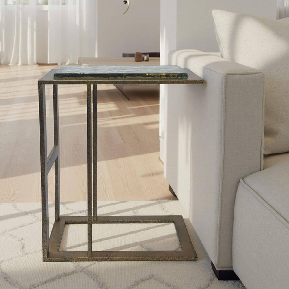Carolina Chair & Table Castella 19 in. by 11 in. Aged Brass Recycled ...