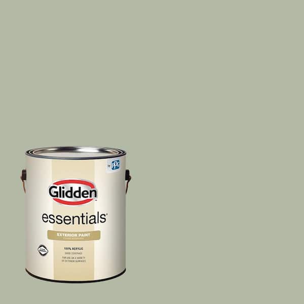 Glidden Essentials 1 gal. PPG1124-4 Light Sage Flat Exterior Paint ...