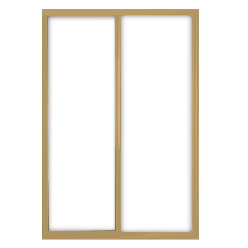 Contractors Wardrobe 48 in. x 81 in. Silhouette 1-Lite Satin Gold ...
