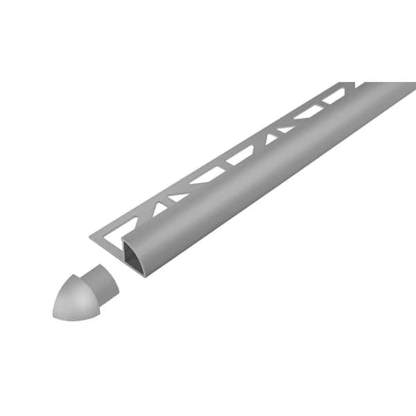 DURAL Durondell 3/8 in. Round Edge Ext Crnr Aluminum Pwdr Ctd Concrete ...