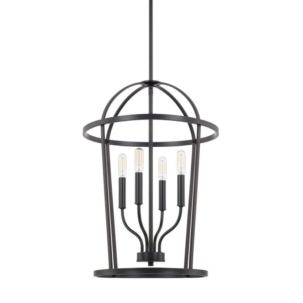 HOMEPLACE LIGHTING Greyson 16 in. W x 22.5 in. H 4-Light Foyer Pendant ...