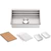 KOHLER Prolific Undermount Stainless Steel 29 in. L Single Bowl Kitchen ...