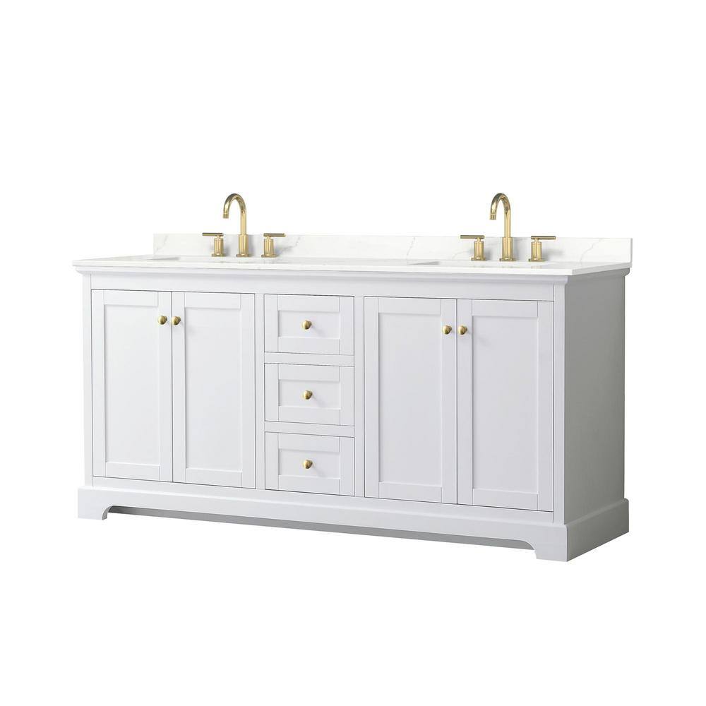 Wyndham Collection Avery 72 in. W x 22 in. D x 35 in. H Double Bath ...