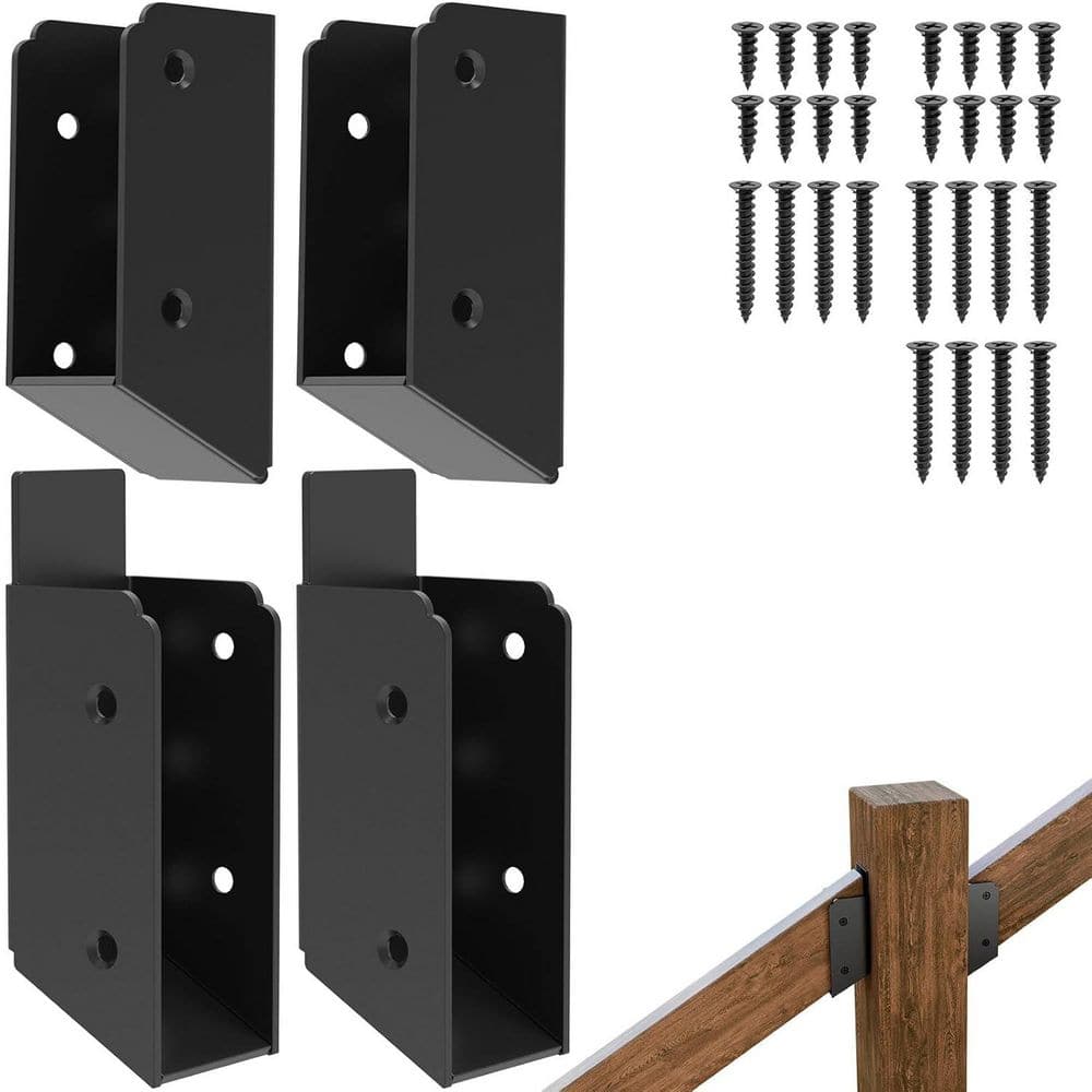 Afoxsos Stair 2x4 Stainless Steel Deck Railing Brackets Connectors with ...