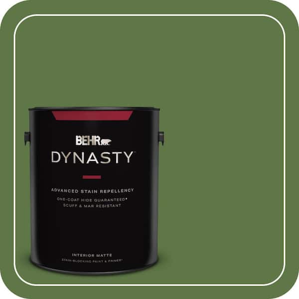 BEHR DYNASTY 1 gal. #420D-7 Dill Pickle Matte Interior Stain-Blocking ...