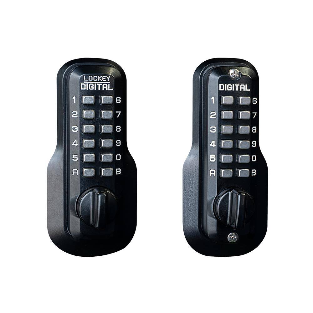 M210 Double Combination Jet Black Keyless Single Cylinder Deadbolt Lock ...