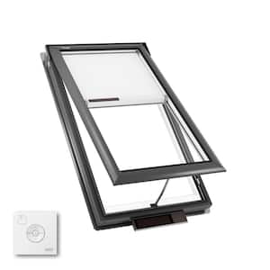 VELUX 21 in. x 45-3/4 in. Solar Powered Venting Deck Mount Skylight with Laminated Low-E3 Glass ...