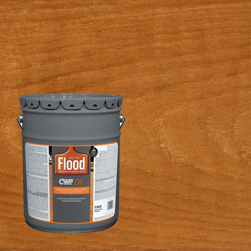 Flood 5 Gal. Clear CWF Oil Penetrating Exterior Wood Stain FLD447-05 ...