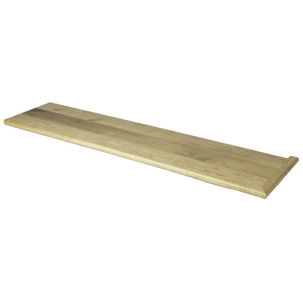 Stairtek 1 in. x 11.5 in. x 60 in. Prefinished Natural Maple Right ...