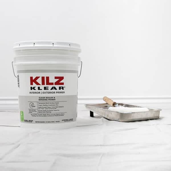 KILZ KILZ KLEAR 5 gal. Clear Interior/Exterior Multi-Surface Primer and ...