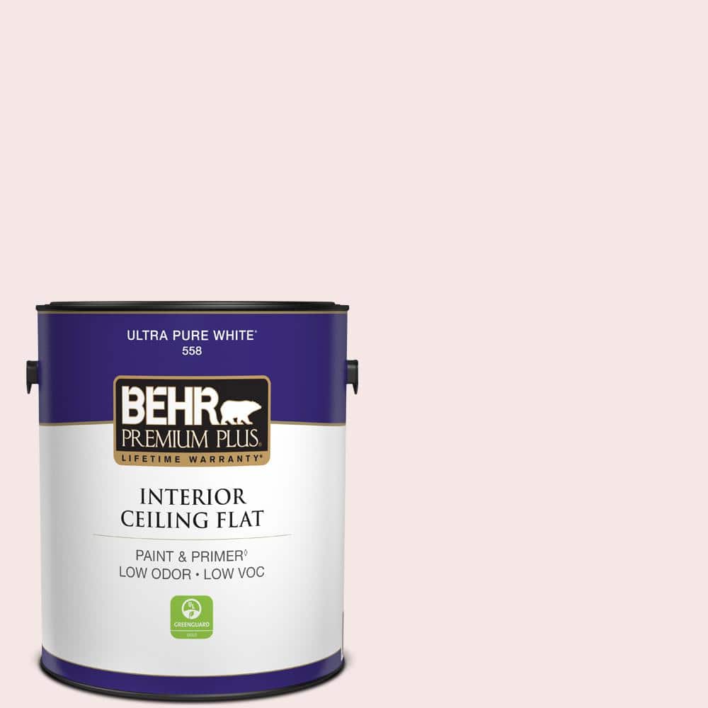 BEHR PREMIUM PLUS 1 gal. #120A-1 Light Chiffon Ceiling Flat Interior ...